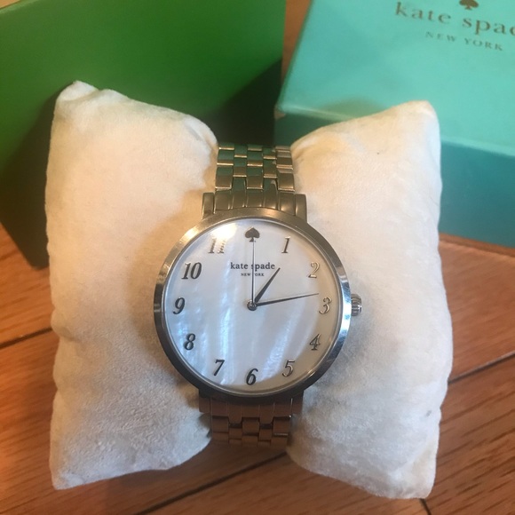 kate spade | Accessories | Kate Spade Pearl Face Silver Watch | Poshmark